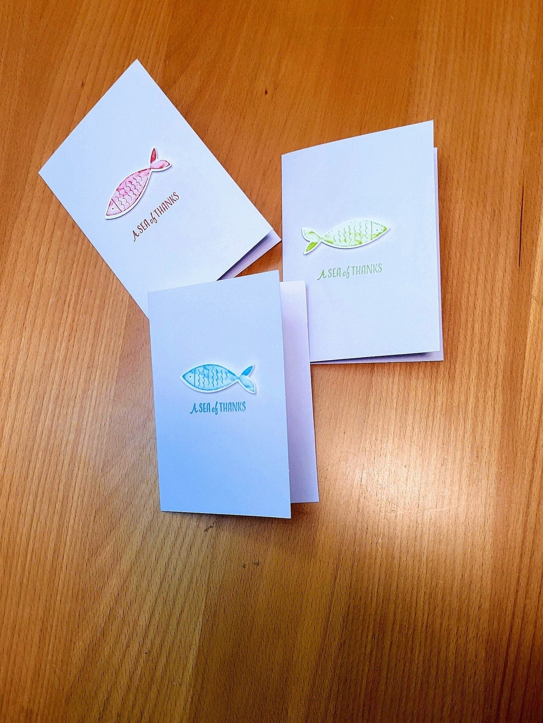 Thank You Card, Fish Card, A Sea of Thanks, Greeting Cards, Blank Cards ...