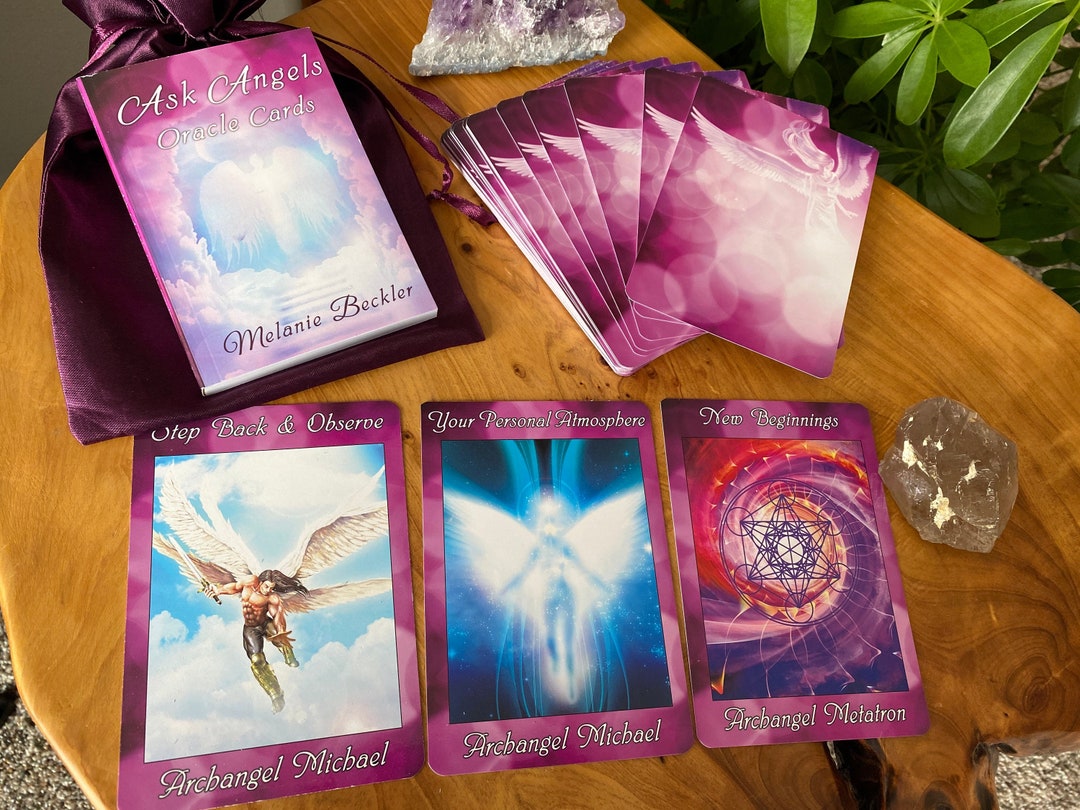 Ask Angels Oracle Cards Deck | Angel Messages for Guidance, Self-love ...