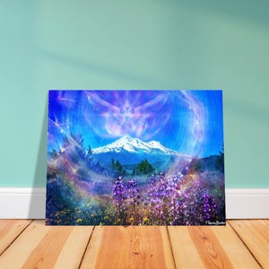 Angel Poster, Positive Aura Wall Art, Mount Shasta, Chakra Poster, High ...