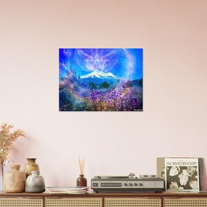 Angel Poster, Positive Aura Wall Art, Mount Shasta, Chakra Poster, High ...