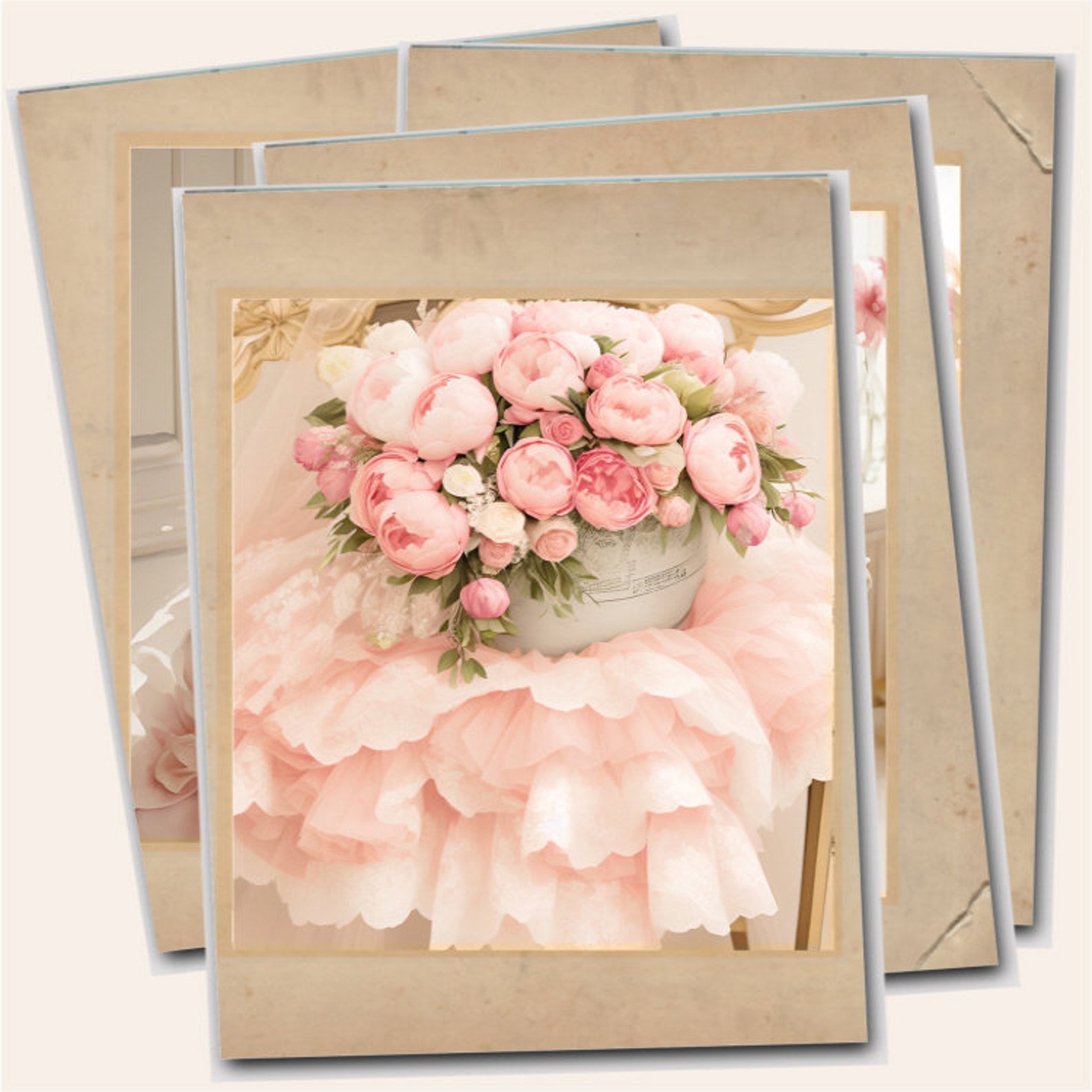 Old Photographs, Printable Shabby Roses Images / Chic, Pink, Vintage ...