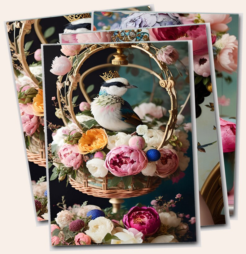 Rococo Style Printable Images / Women, Birds, Boxes & Sofas Prints ...