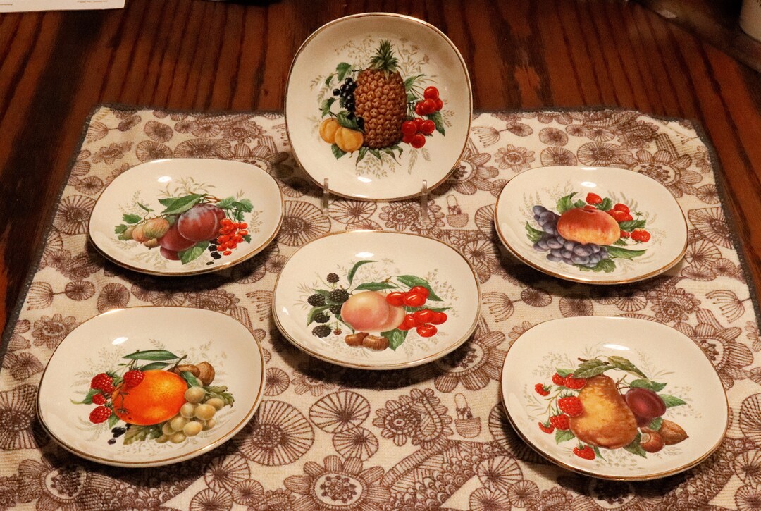 Royal Falcon Ware Collectible Display Plates - Fruit Motif - Etsy