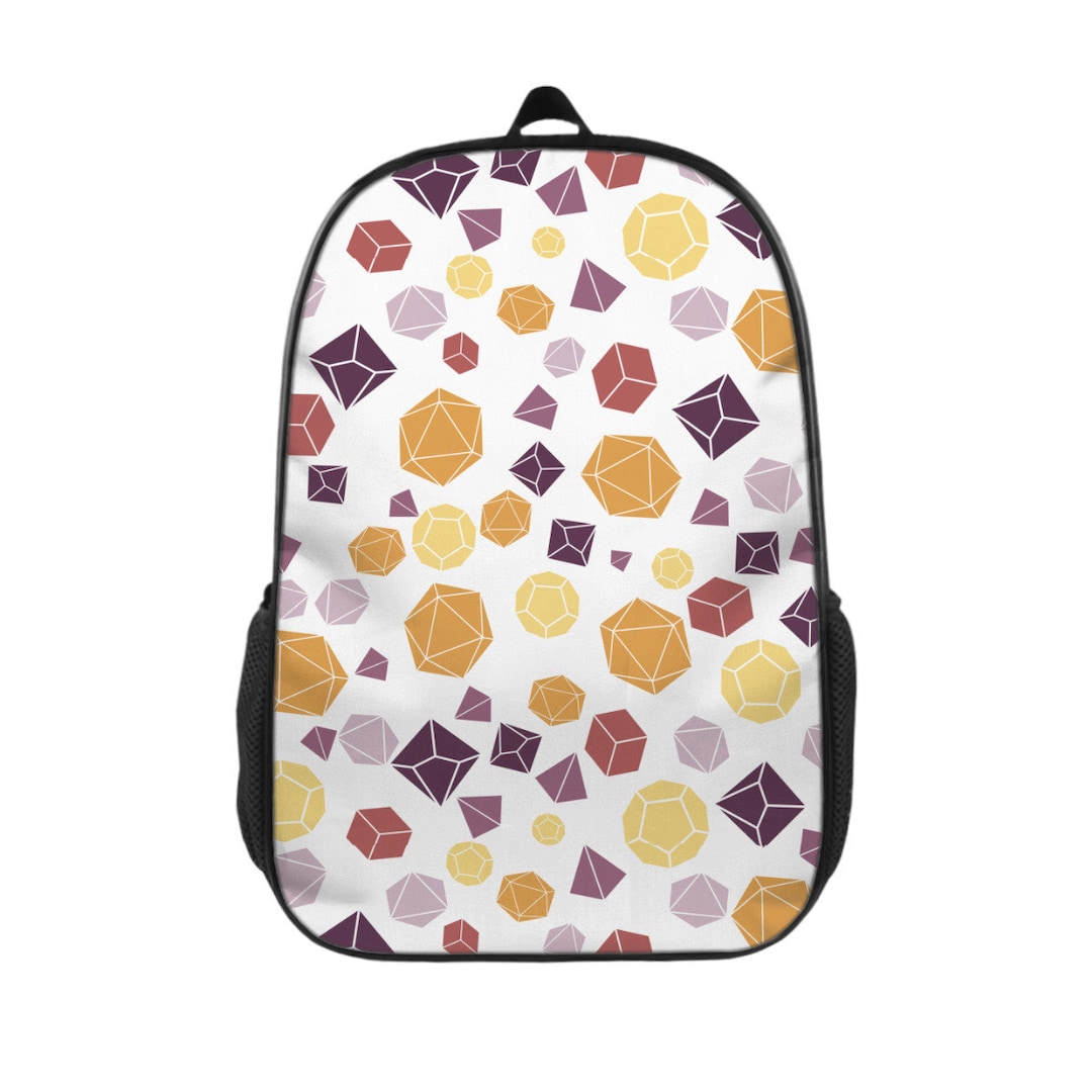 Dnd Backpack, School Backpack, Dnd Bag, Dnd Dice Bag, D20 Dice Gifts ...