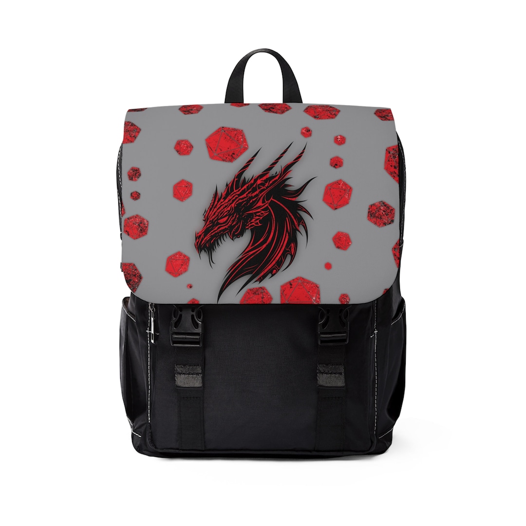 Dnd Dice Backpack, Laptop Backpack, Dnd Backpack, Canvas Backpack ...
