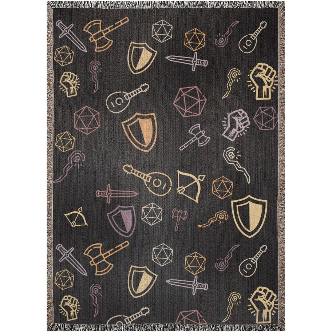 Dnd Woven Blanket, Character Art, Dungeon Master Gift, Home Decor ...