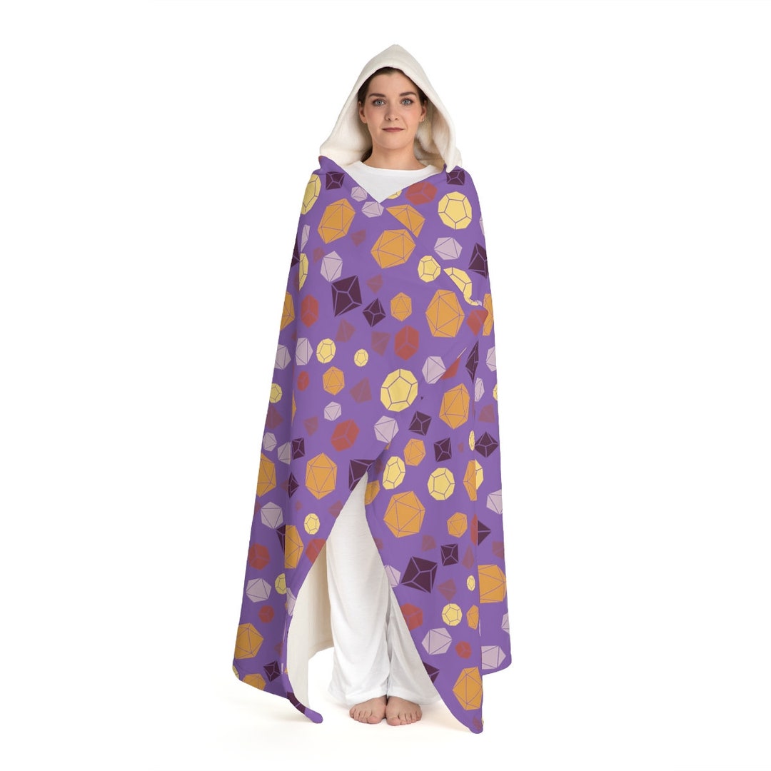 Dnd Hooded Blanket, Dnd Sherpa Fleece, Dnd Dice Blanket, D20 Dice Gifts ...