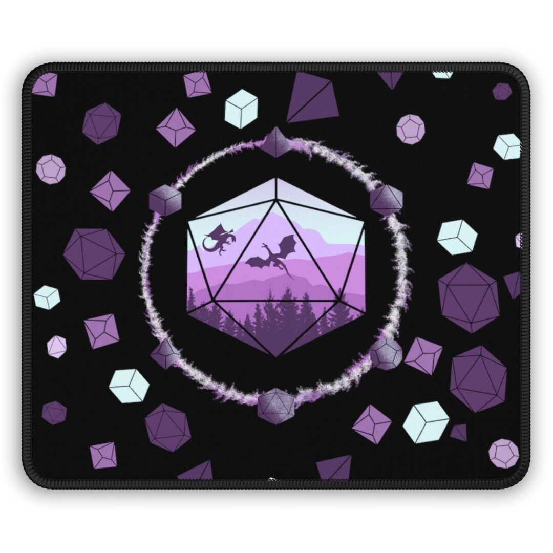 Dnd Mouse Pad: Dragon D20 Dice Gaming Pad - Etsy