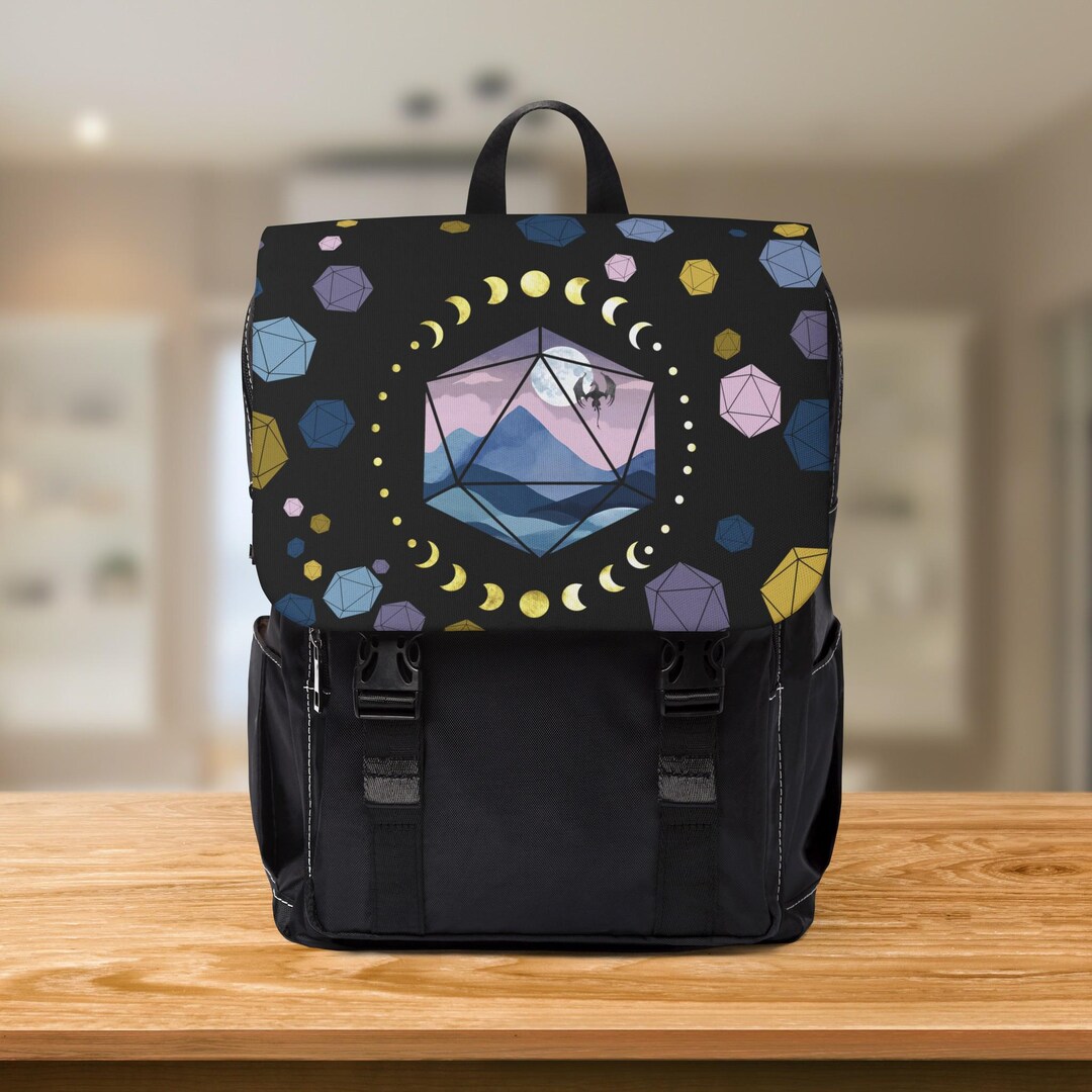 Dnd Backpack, D20 Dice Bag, Dungeon Master Gift, Book Bag, Dnd ...