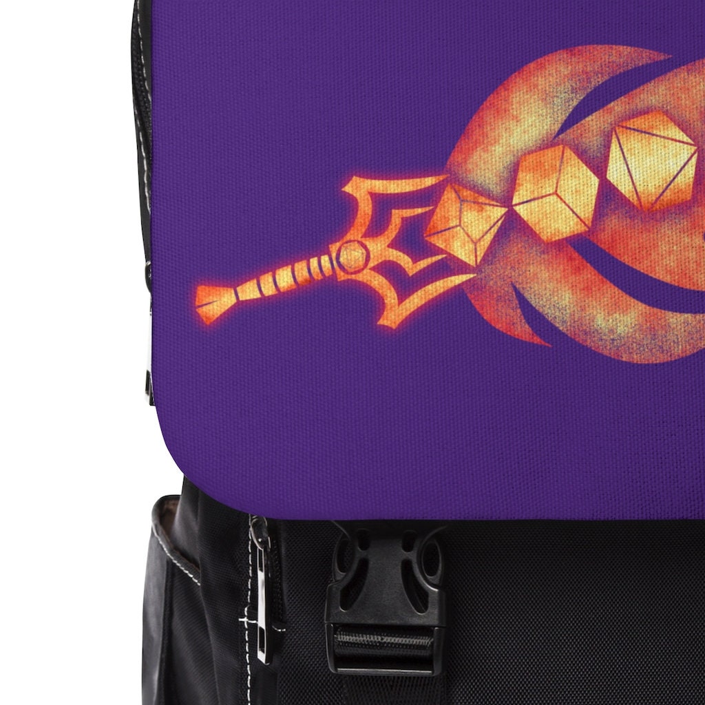 Dnd Fire Sword Bag Dnd Backpack Dnd Gifts D20 Dice Gifts - Etsy