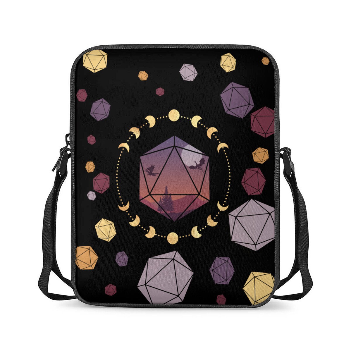 Dnd Messenger Bag Dnd Dice Bag Dnd D20 Dice Gifts Dnd - Etsy