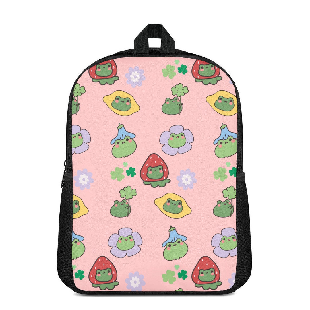 Kawaii Backpack, Girls Backpack, Frog Backpack, Kawaii Frog Bag, Laptop ...