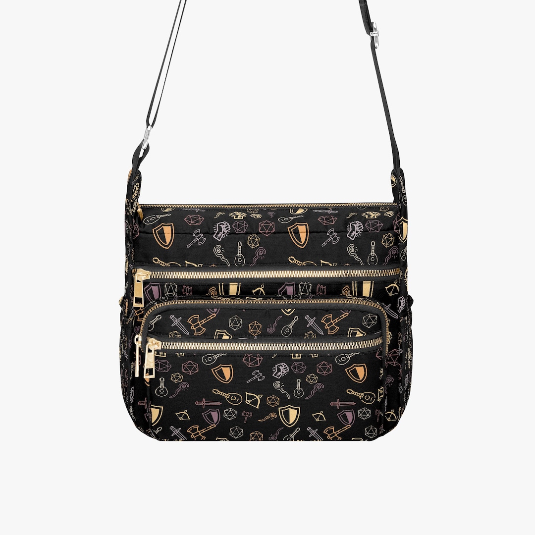 Dnd Crossbody Bag: Dice & Fantasy Canvas Satchel - Etsy Australia
