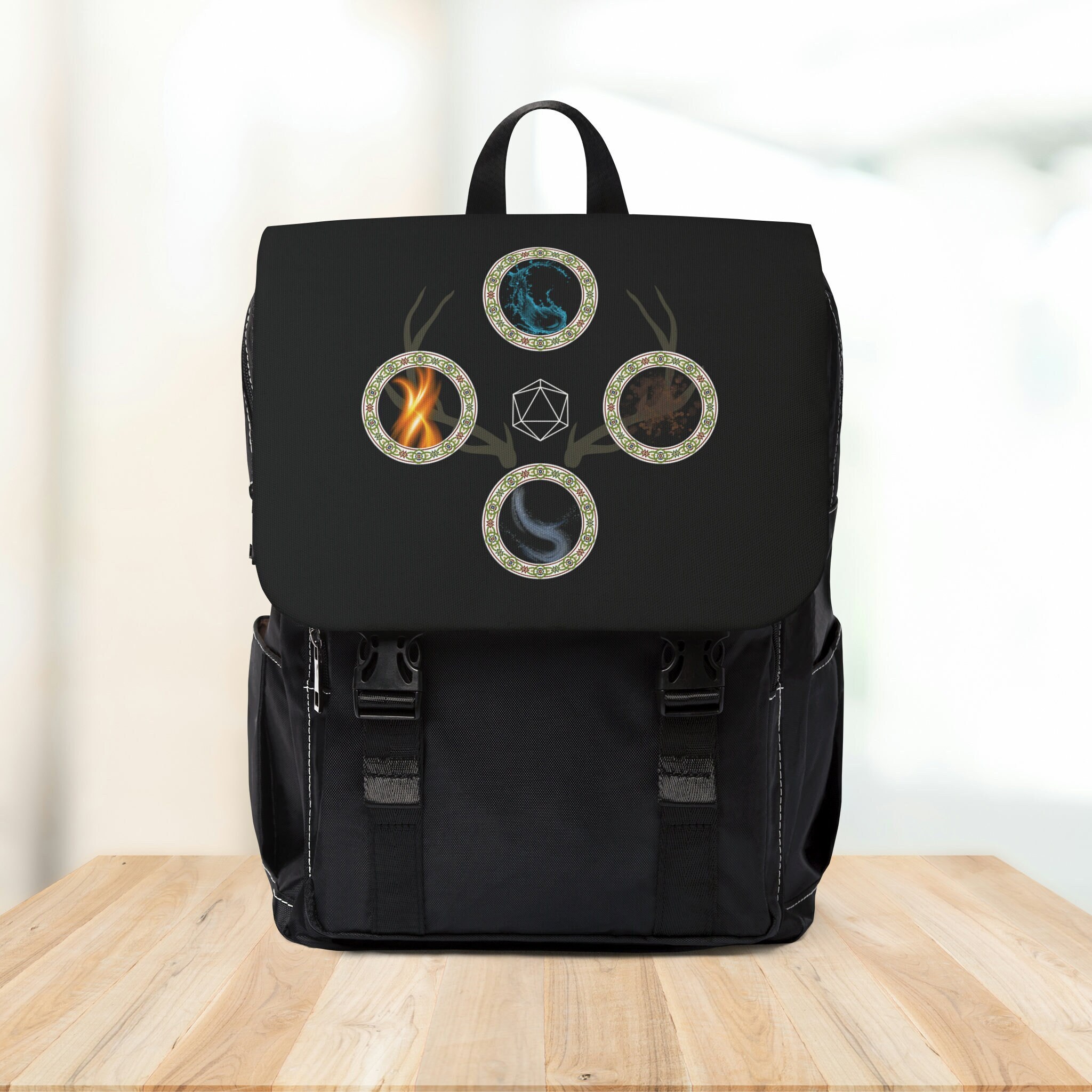 Dnd Backpack Elements Backpack Laptop Backpack Dungeon - Etsy