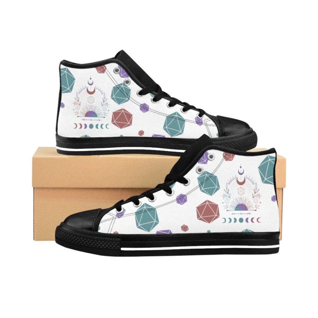 DND Women's Sneakers, D20 Dice Gifts, Canvas Sneakers, Women Shoes, Dnd ...