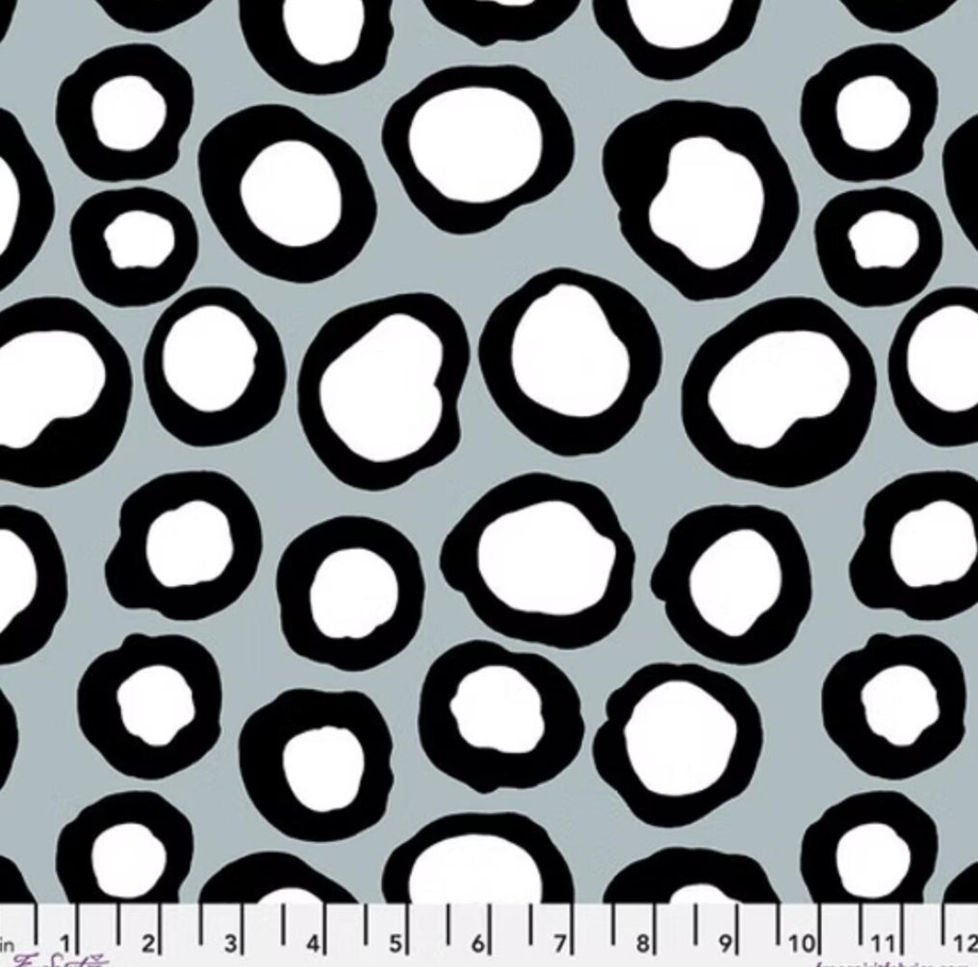 Kaffe Fassett Brandon Mably Fish Lips Contrast Gray Fabric, 1 Yard - Etsy