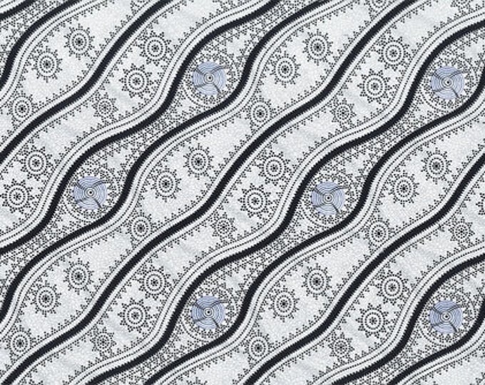 Australian Aboriginal Arts Stars in the Sky Black White, 1/2 Yard Quilt ...