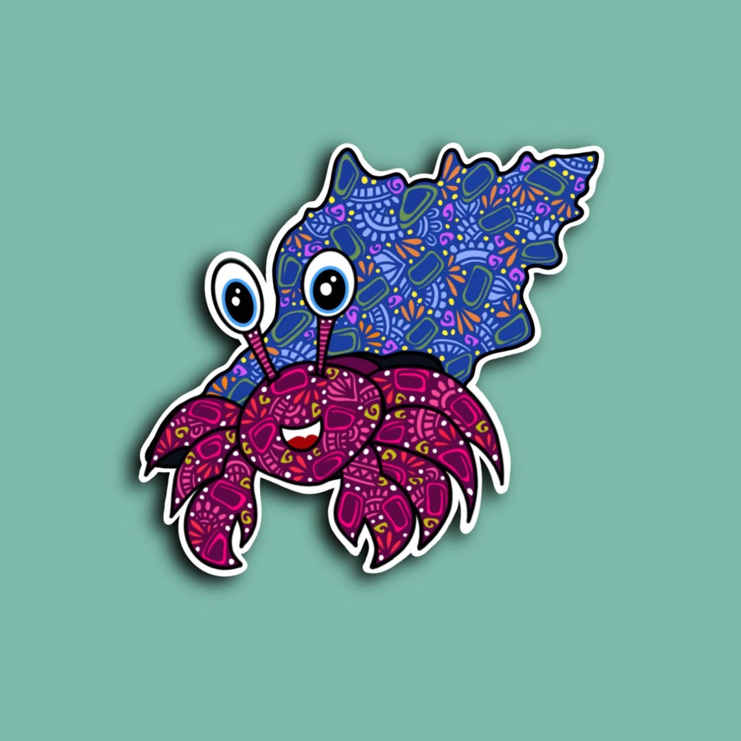 Hermit Crab Sticker - Etsy
