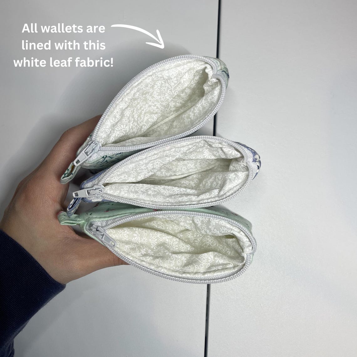 Mini Keychain Wallet / Quilted Wristlet Card Holder / Coin Purse / Cute ...