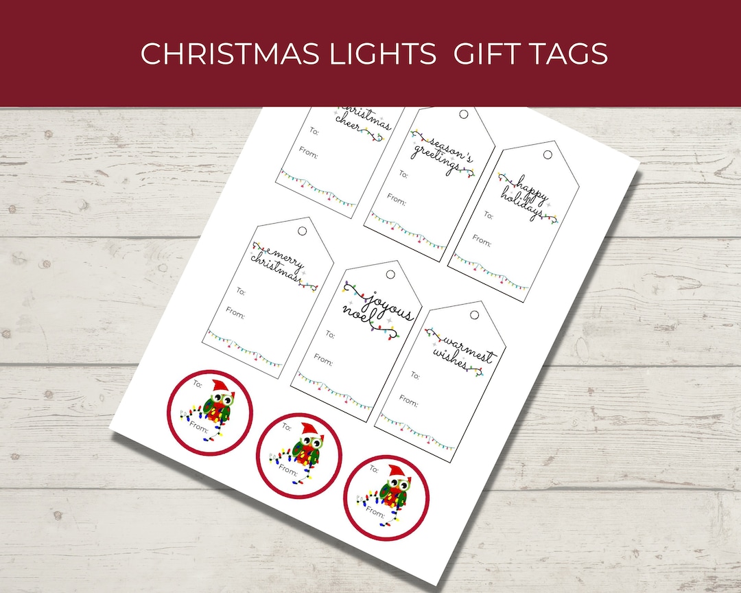 Printable Christmas Sayings Gift Tags - Etsy