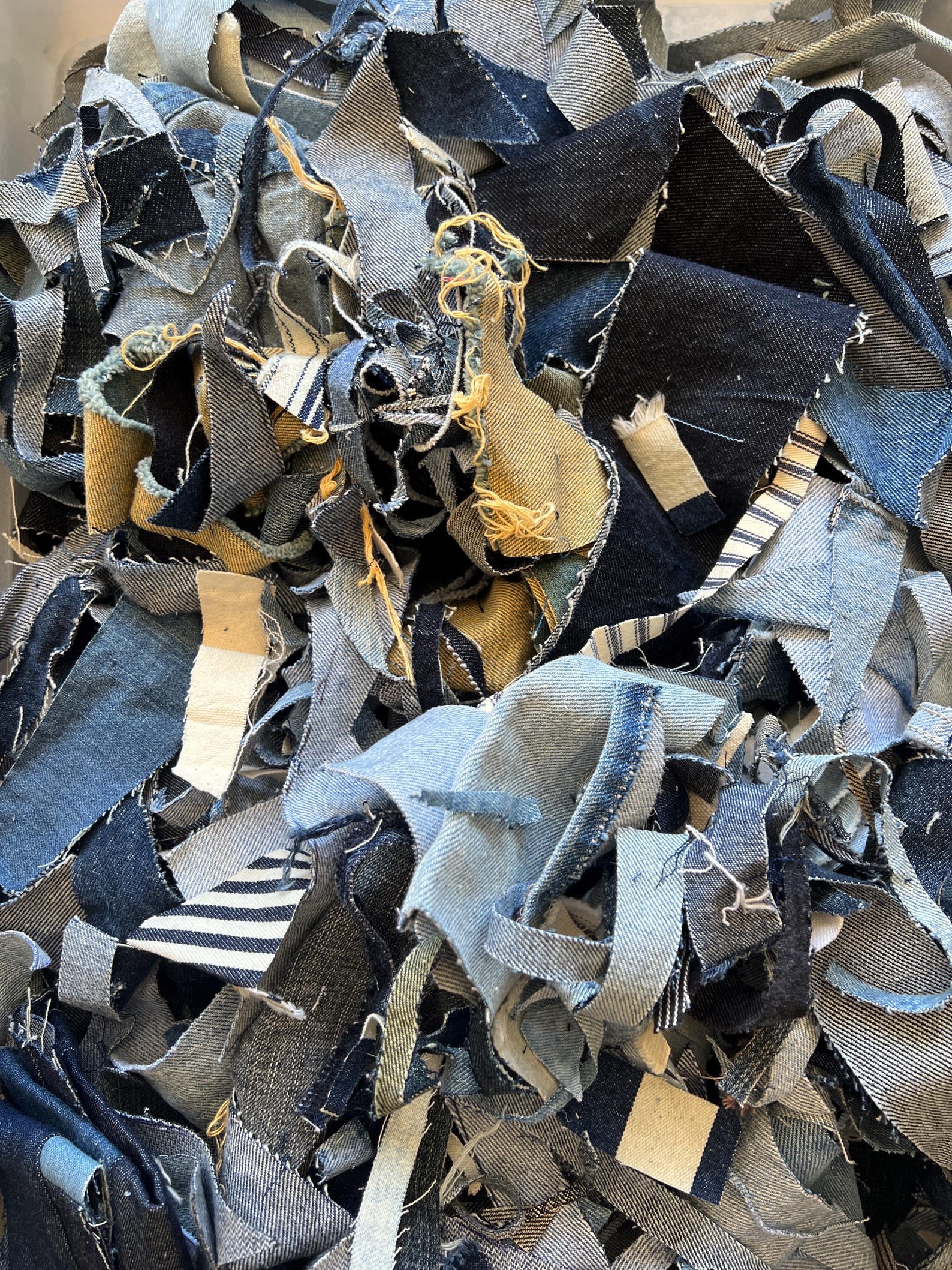 Upcycled Denim Scraps for Bag Making or Crafting, Bundle Blue Jean ...