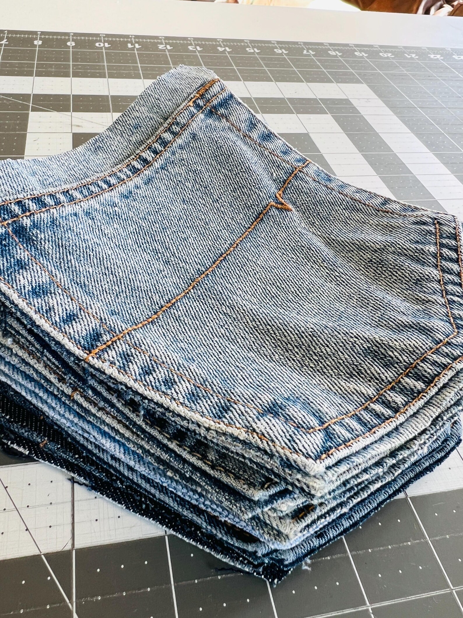 Pockets From Denim Jeans, up Cycled Denim Pockets, Recycled Cotton ...