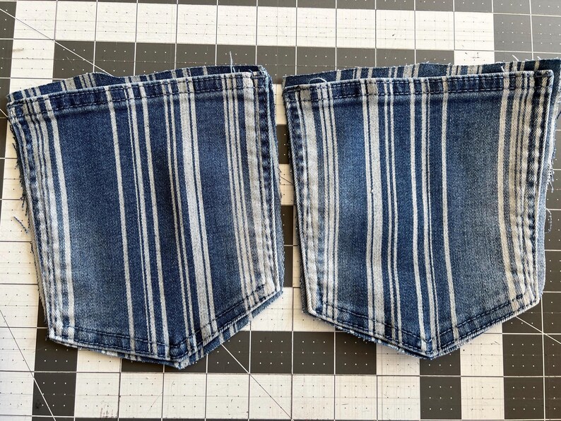 Pockets From Denim Jeans, up Cycled Denim Pockets, Recycled Cotton ...