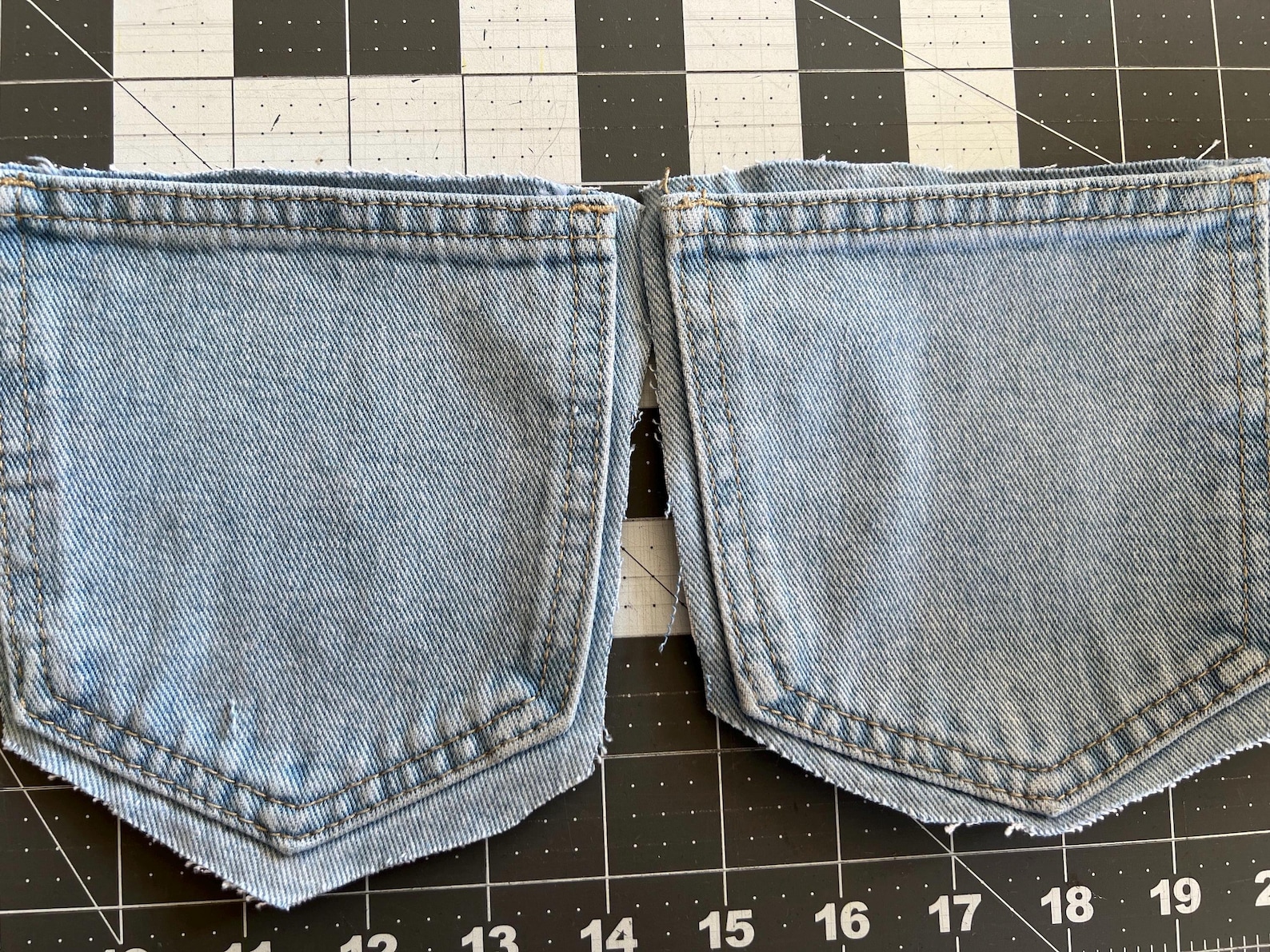 Pockets From Denim Jeans, up Cycled Denim Pockets, Recycled Cotton ...