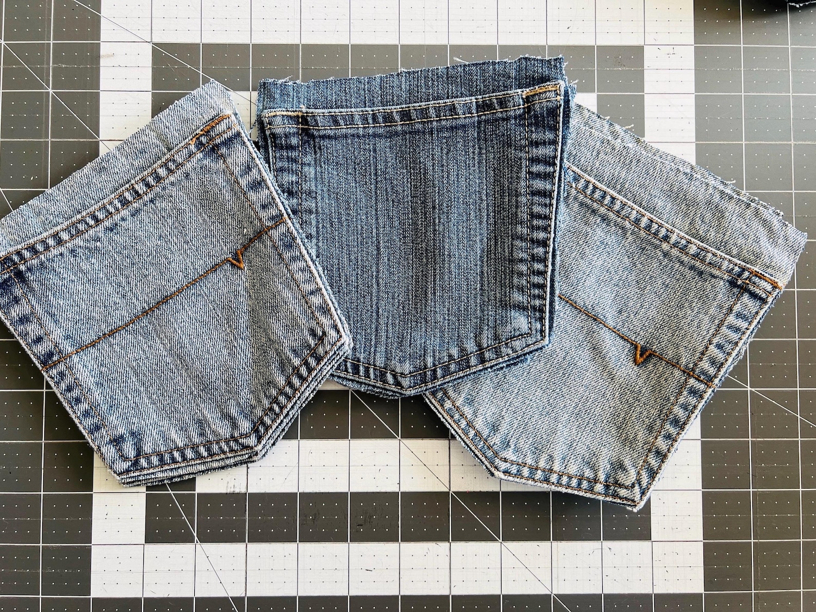 Pockets From Denim Jeans, up Cycled Denim Pockets, Recycled Cotton ...