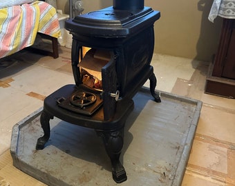 Cast Iron Camping Stove Iron Cast Long Laser Cut Wood Stove Aesthetic ...
