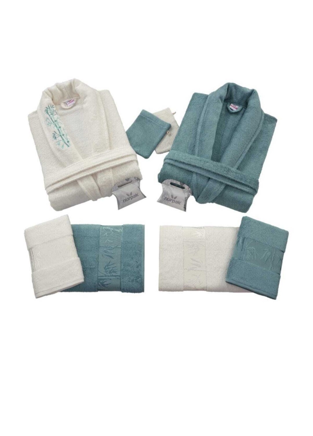 Bamboo Family Robe Set 10 Piece Patterned Family Bathrobe - Etsy