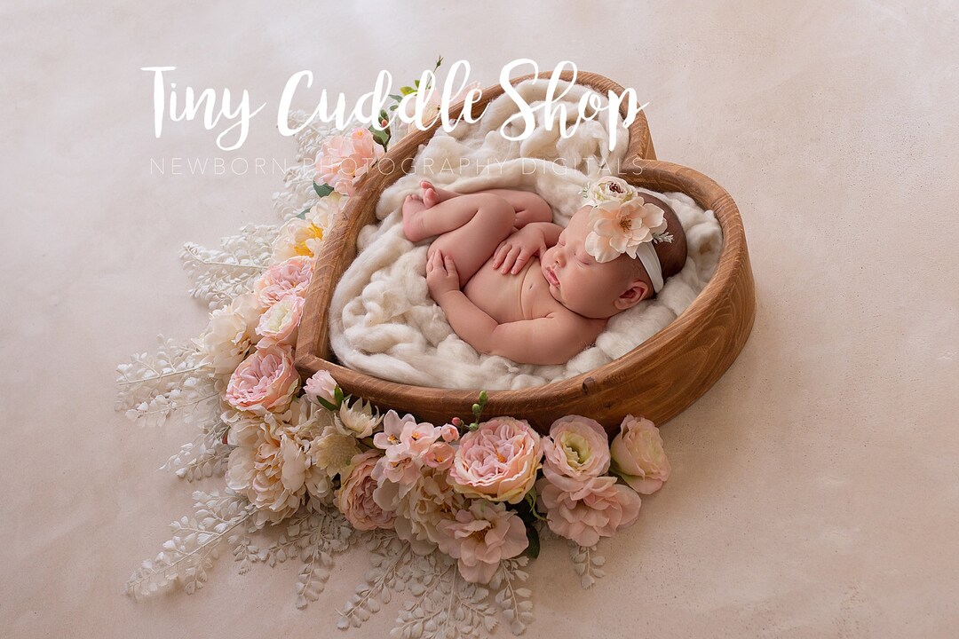 Newborn Digital Background, Newborn Digital Backdrop, Delighted Heart ...