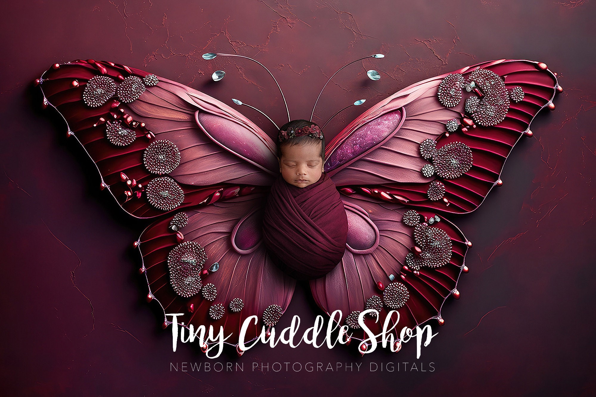 Newborn Digital Backdrop, Butterfly Backdrop Overlays, Digital Backdrop ...