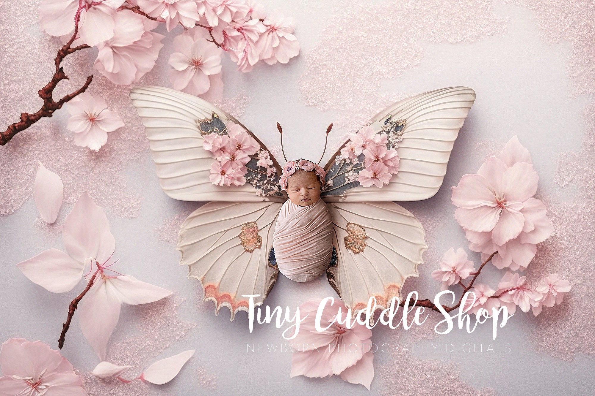 Newborn Digital Backdrop, Butterfly Backdrop Overlays, Digital Backdrop ...