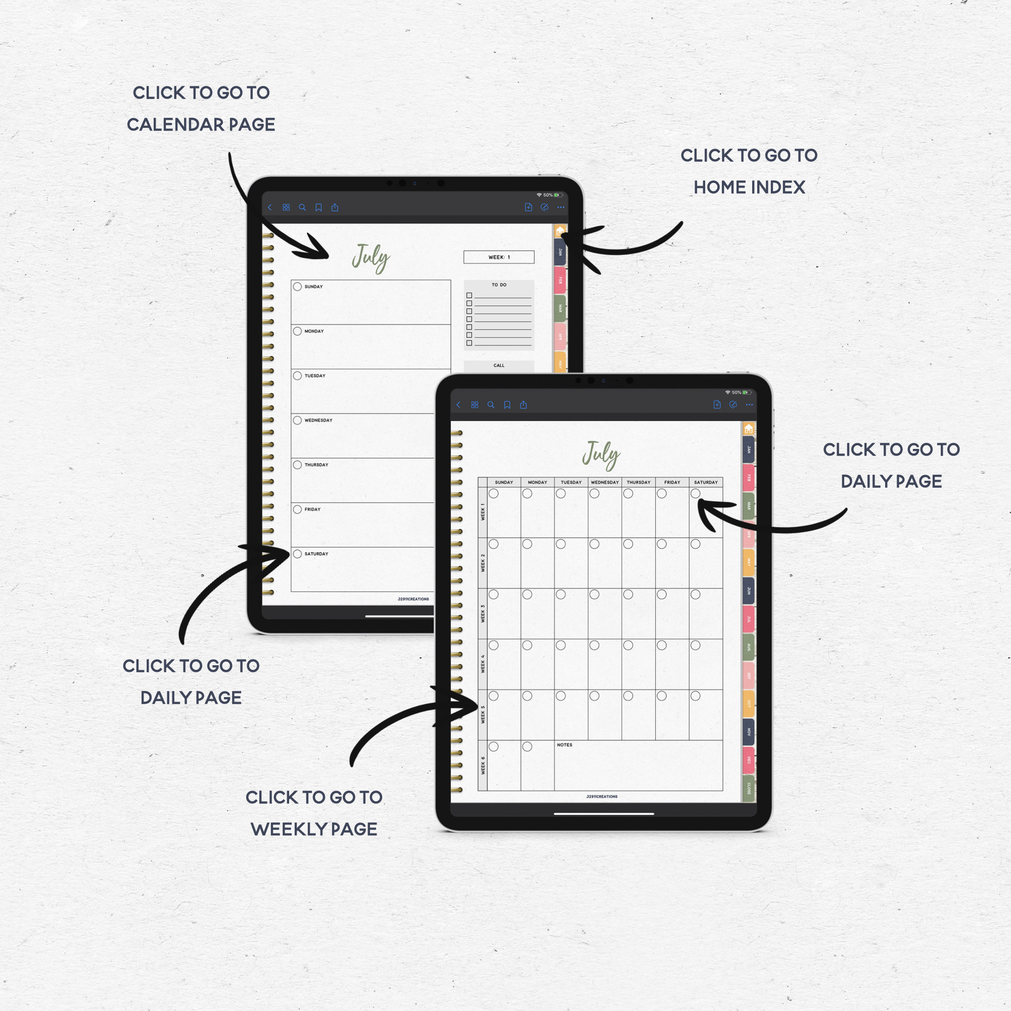 Boho Digital Planner, Goodnotes Planner, iPad Planner, Undated Planner ...