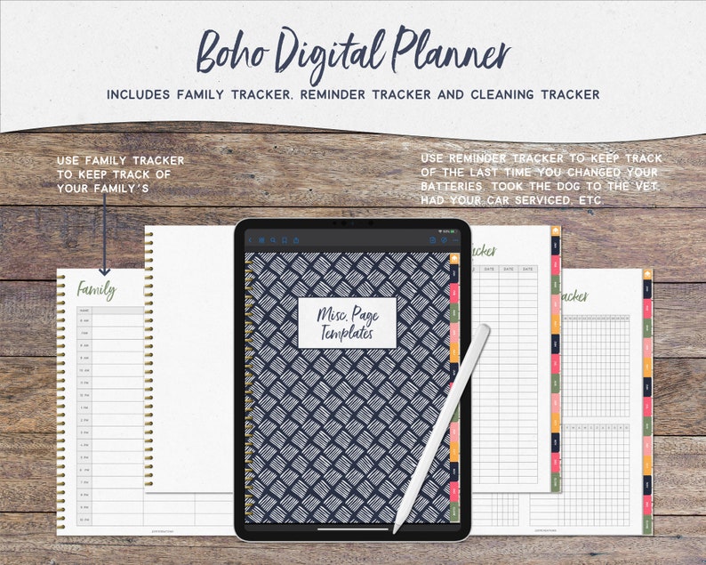 Boho Digital Planner, Goodnotes Planner, iPad Planner, Undated Planner ...