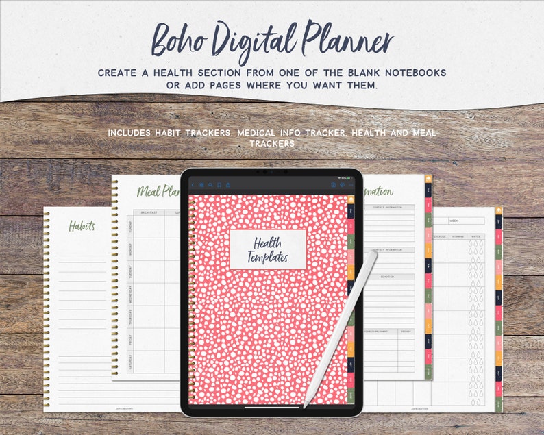 Boho Digital Planner, Goodnotes Planner, iPad Planner, Undated Planner ...