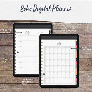 Boho Digital Planner, Goodnotes Planner, iPad Planner, Undated Planner ...
