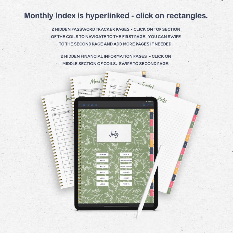 Boho Digital Planner, Goodnotes Planner, iPad Planner, Undated Planner ...