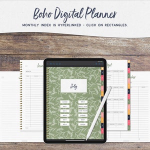Boho Digital Planner, Goodnotes Planner, iPad Planner, Undated Planner ...