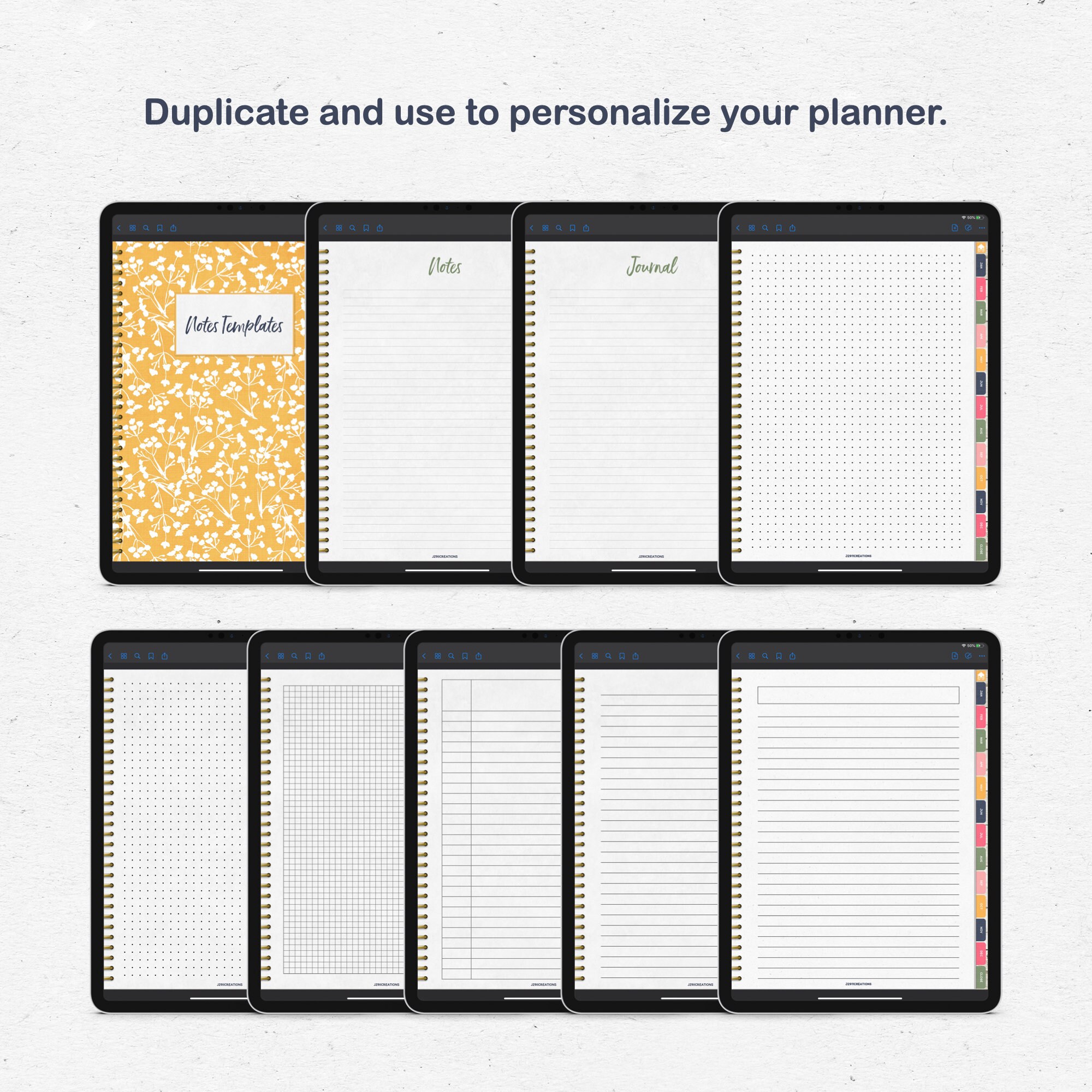 Boho Digital Planner, Goodnotes Planner, iPad Planner, Undated Planner ...