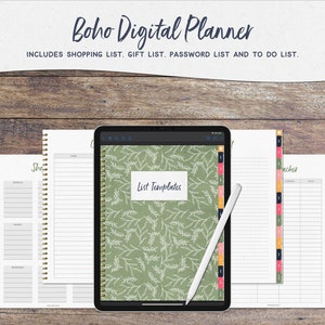 Boho Digital Planner, Goodnotes Planner, iPad Planner, Undated Planner ...