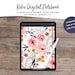 Boho Digital Notebook, 12 Subject Digital Notebook, Goodnotes Notebook ...