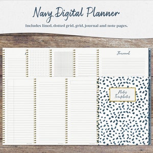 Navy Planner, Undated Digital Planner, Goodnotes Planner, iPad Planner ...