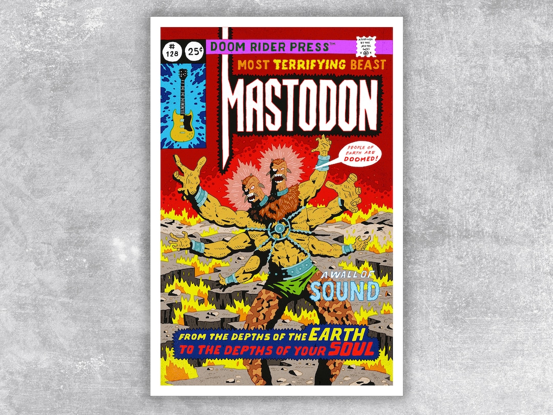 Mastodon Art Poster - Etsy