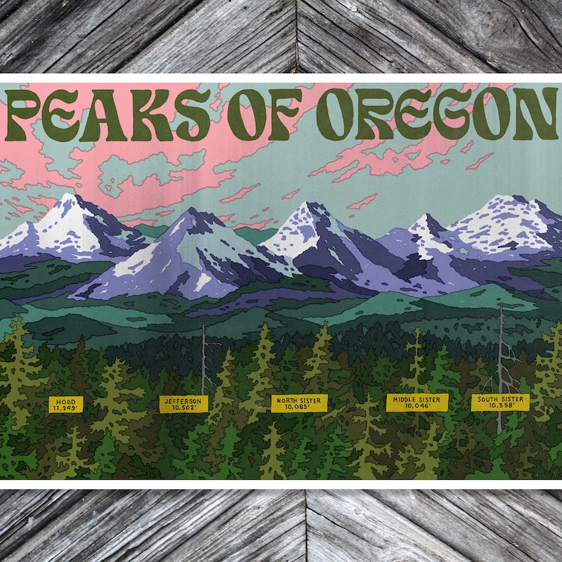 Oregon Print - Etsy