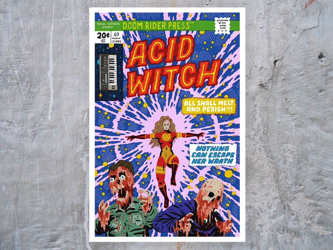 Acid Witch Art Poster — A Tribute to the Doom Metal Band - High Quality ...