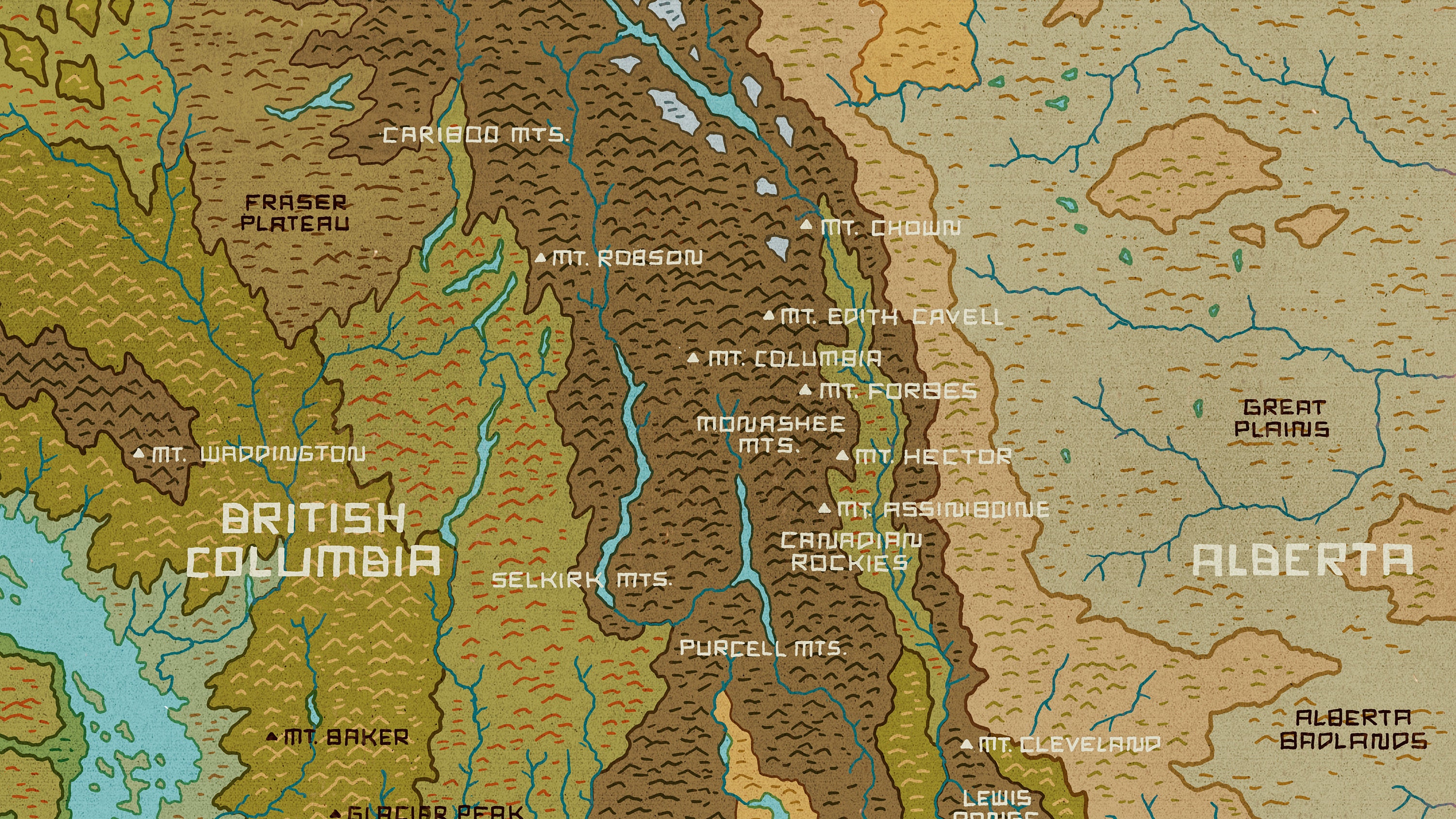 PNW Illustrated Map - Map Poster - Pacific Northwest - Etsy