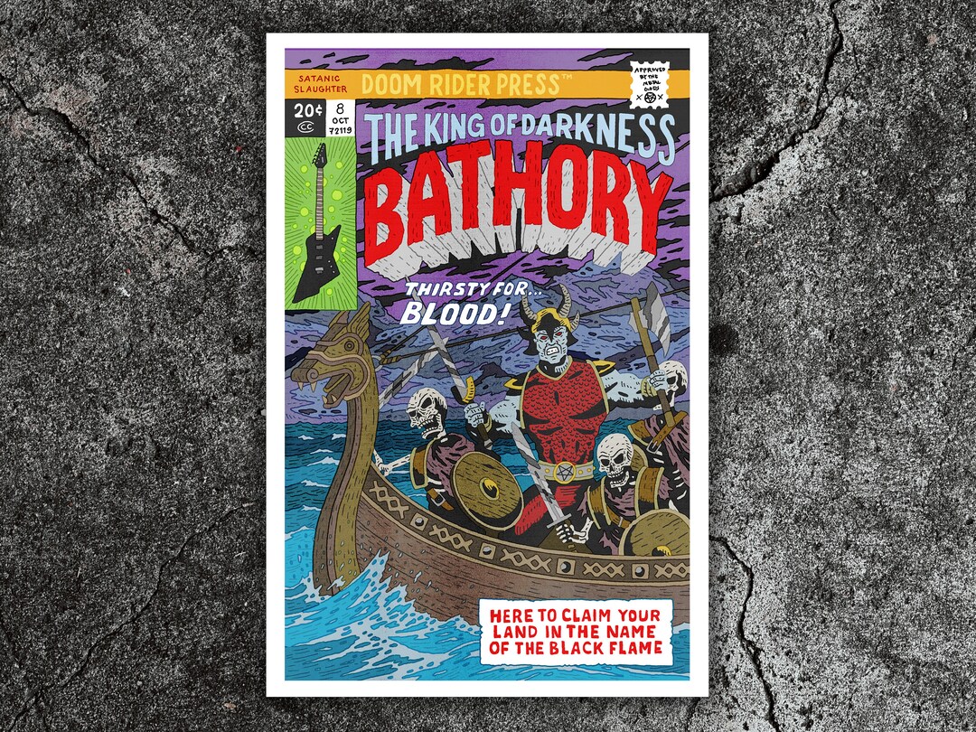 Bathory Art Poster — A Tribute to the Legendary Black Metal Band. Heavy ...