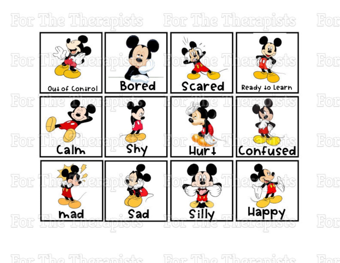 Mickey Mouse Zones of Regulation PDF | Etsy Ireland